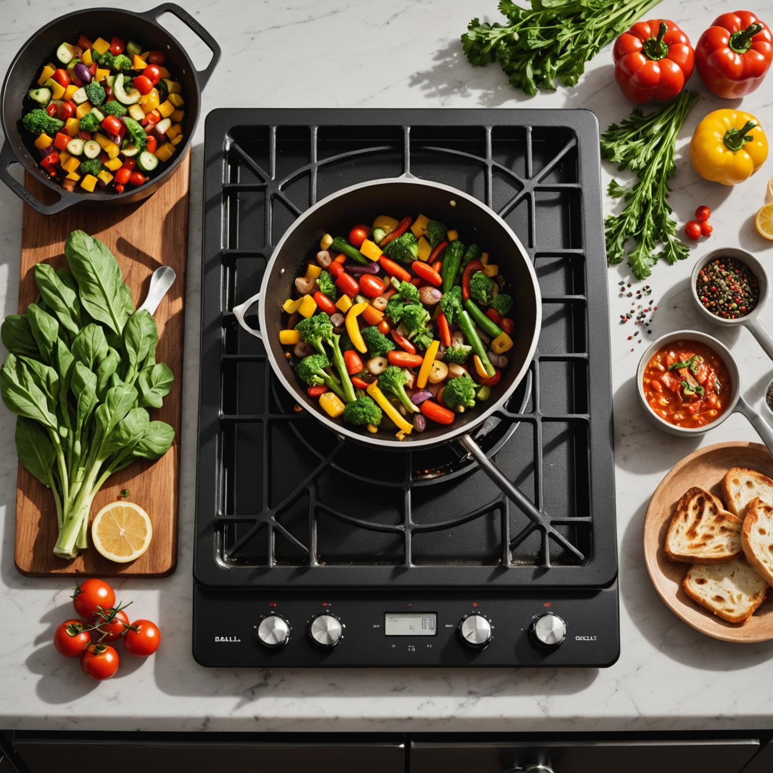 Cast iron pot supports modern kitchen essentials